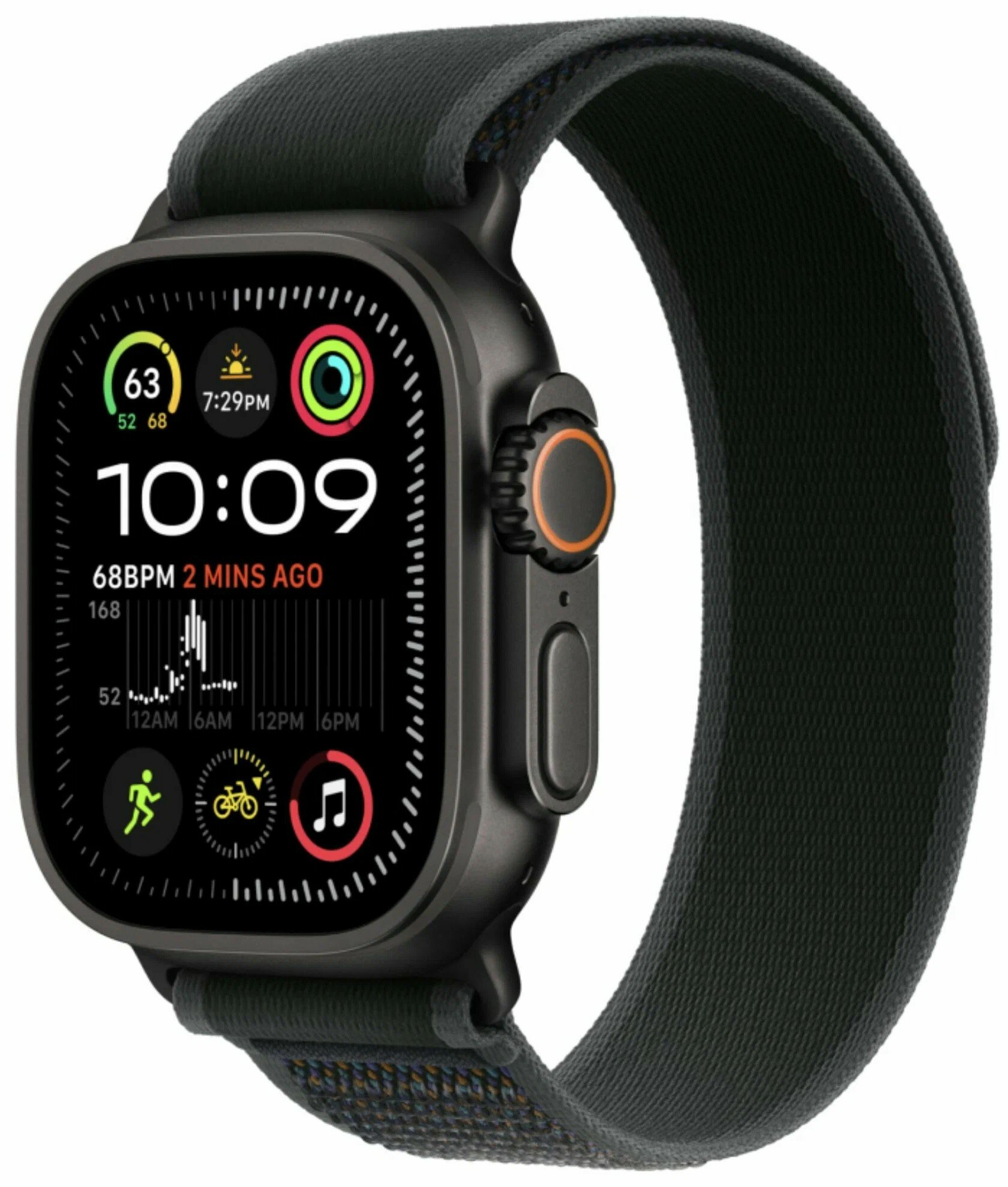 Умные часы Apple watch Ultra 2 (2024) Black Titanium Black Trail Loop M/L MX4V3