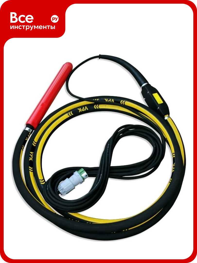 Высокочастотный глубинный подключаемый к преобразователю вибратор VPK 50T/42/5/10 1201000786 эффективной работы