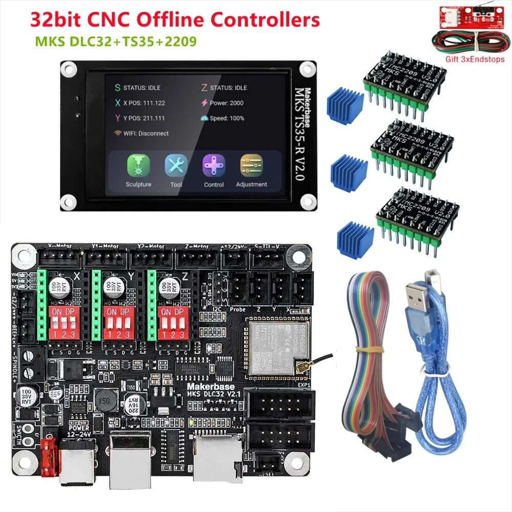 Материнская плата TWO TREES MKS DLC32 V2.1 для лазерной гравировальной машины