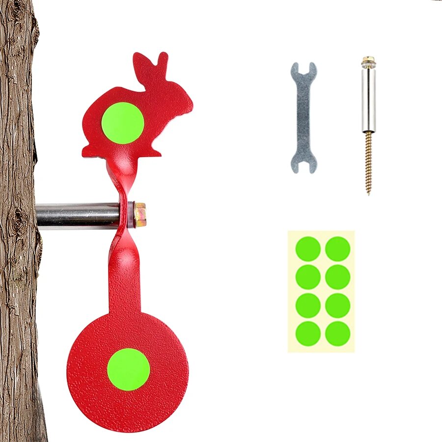 Красная вращающаяся мишень из нержавеющей стали Animal Rabbit Target