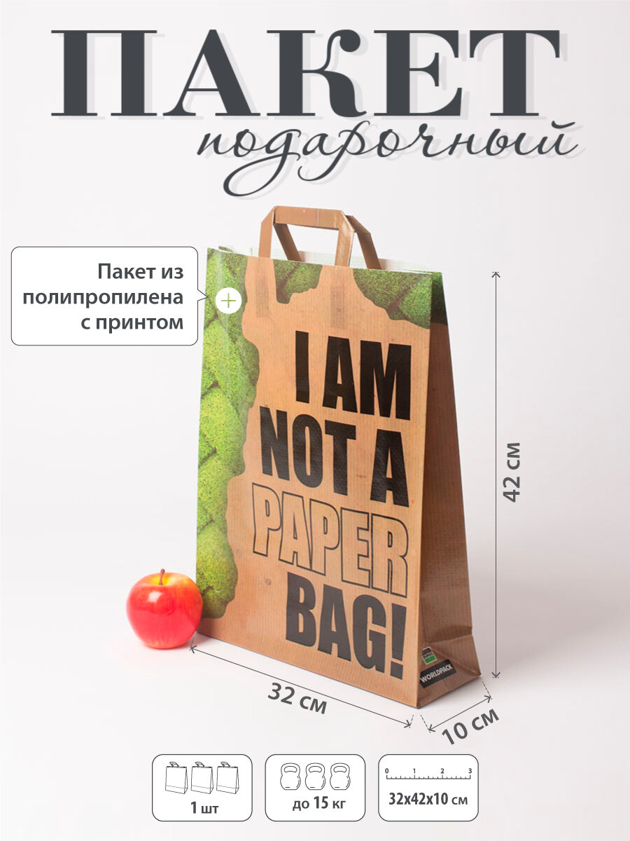 Сумка 32x42x10 Анти-бумажная матовая - 1шт.