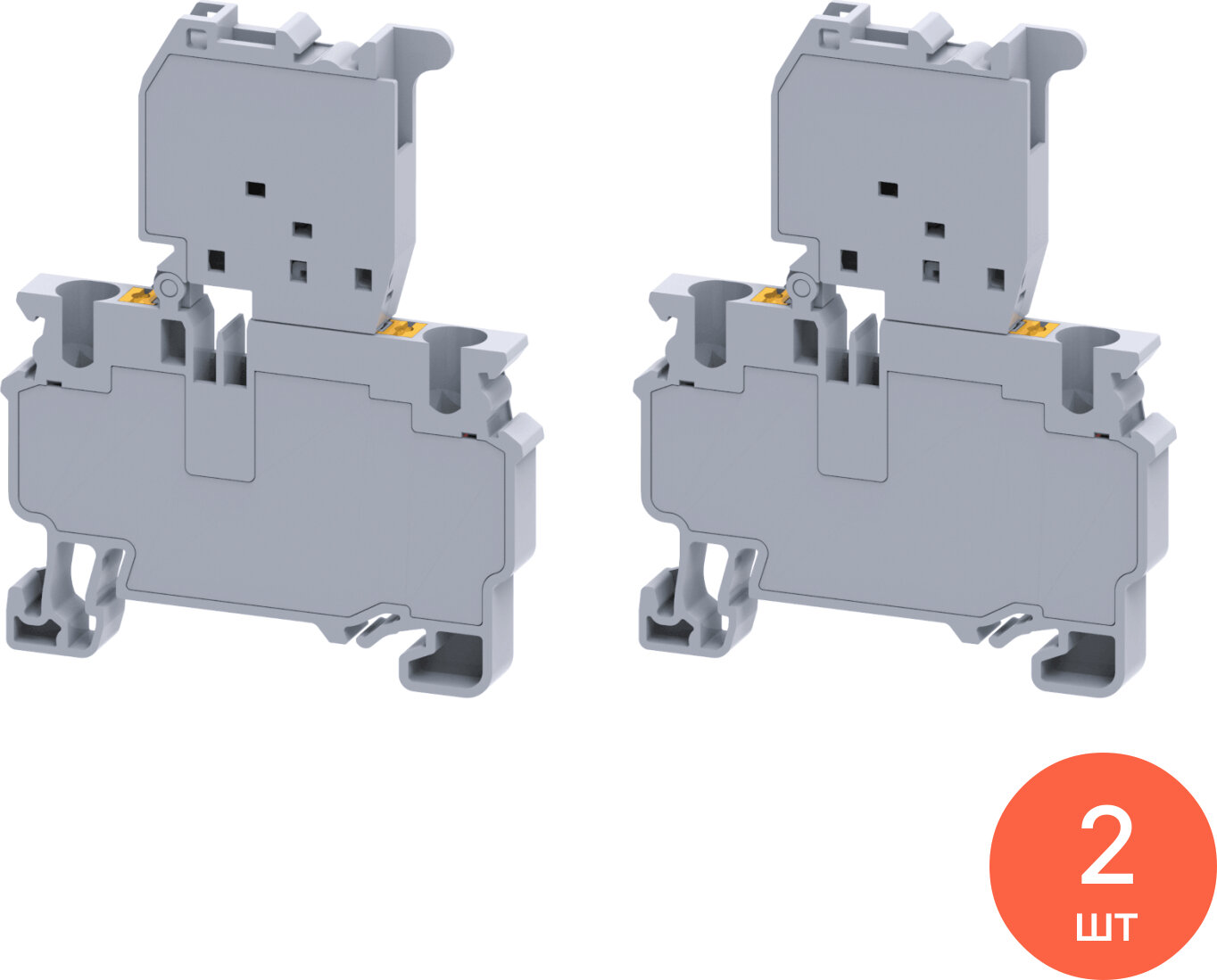 Клемма для проводов КЭАЗ OptiClip CPF-4-HESILED для предохранителей с индикатором, 10А, корпус пластик, серый, 1шт. / зажим (комплект из 2 шт)