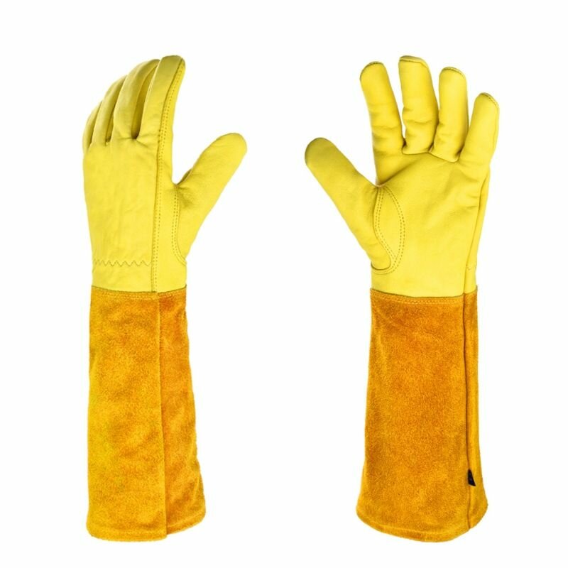Кожаные садовые перчатки для роз, кустарников и колючих растений защита от проколов, удобство и долговечность
