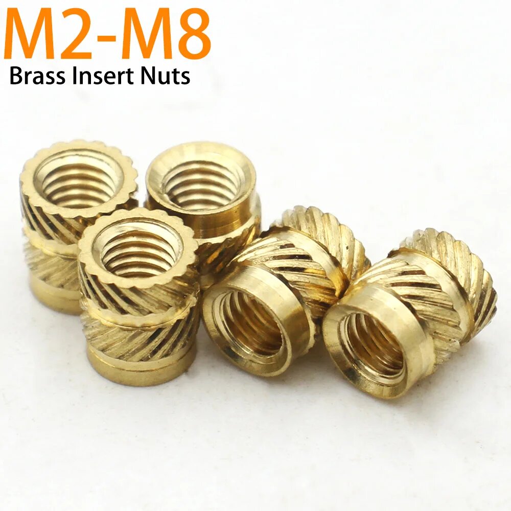 Латунные нагревательные гайки Zimir WJ3018A M2 M3 M4 M5 M6 M8 M5 x od7 (10pcs)), Length 4mm