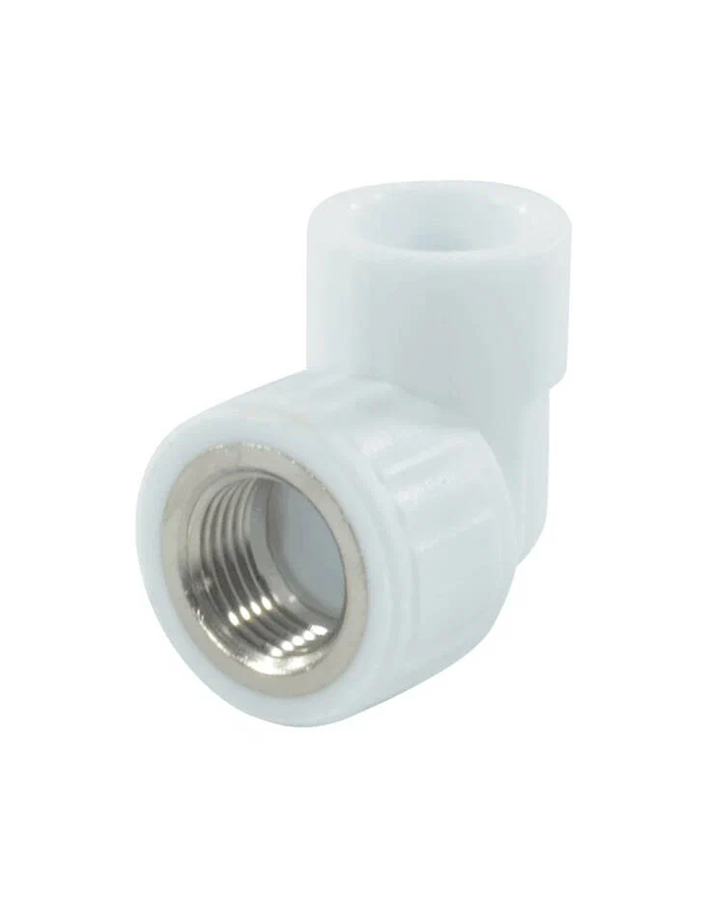 Угольник PP-R комбинированный белый Дн 20х1/2" ВР VALFEX 10125020