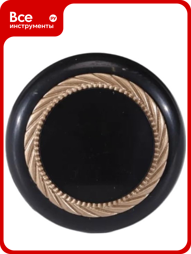 Ручка-кнопка Brante К1 черный/матовое золото 607212