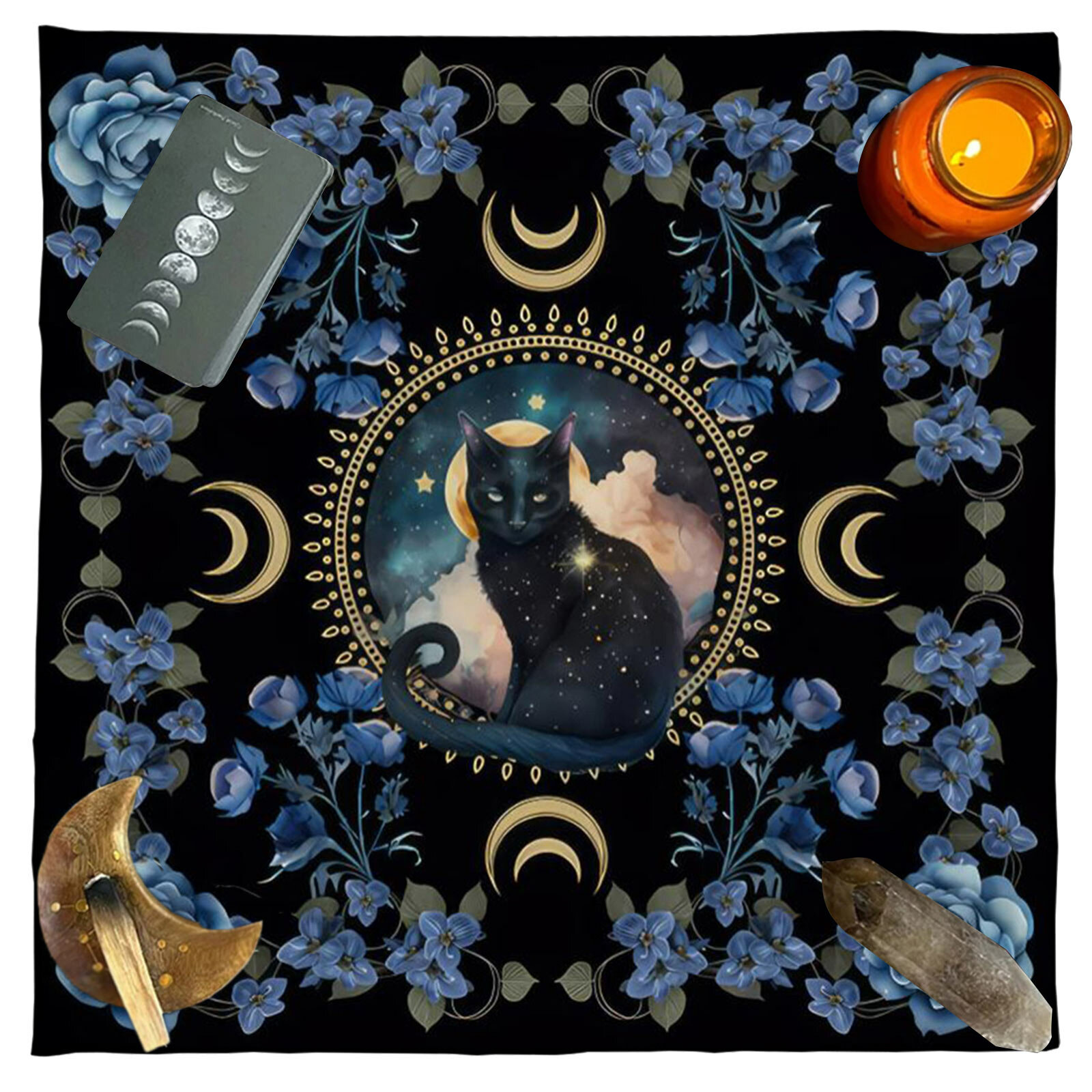 Цветочный рисунок Таро Тазон Алтари Тканевые астрологические гобелена