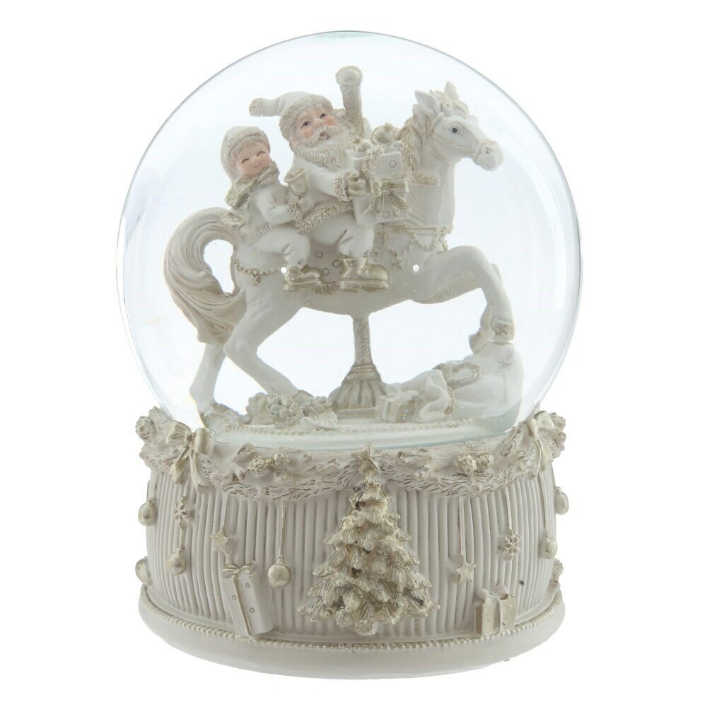 Фигурка декоративная в стекл шаре "Карусель" (ключ, муз), D=15 см, L=14 W=14 H=19 см
