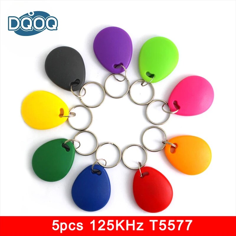 Перезаписываемые RFID-метки T5577 EM4305, перезаписываемые, перезаписываемые, могут Копировать карты 125 кГц, бесконтактные маркерные брелоки, 5 шт.