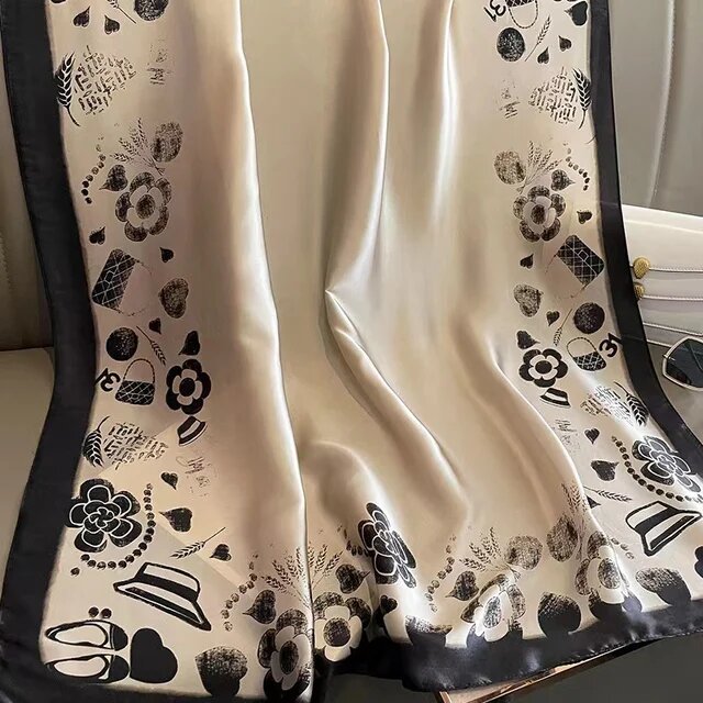 180*90 см Элитный бренд женские летние шелковые шарфы шаль женская накидка мягкая женская европейская дизайнерская пляжная бандана платок глушитель парео