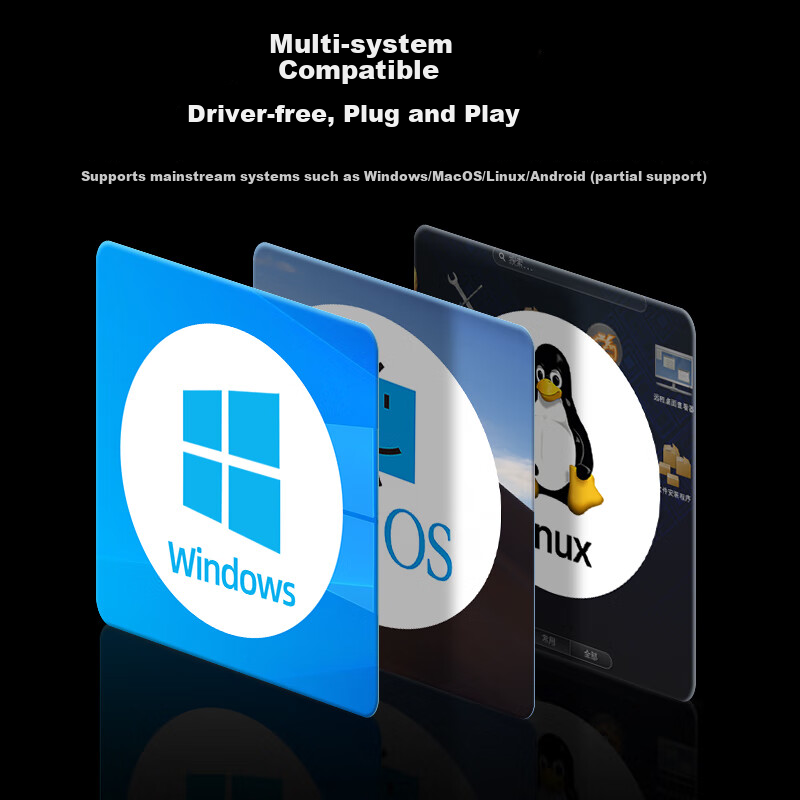 UNITEK Расширительный док-станция Type-C к двум HDMI для тройного дисплея 4K60Hz с 10Гбит/с и гигабитным Ethernet