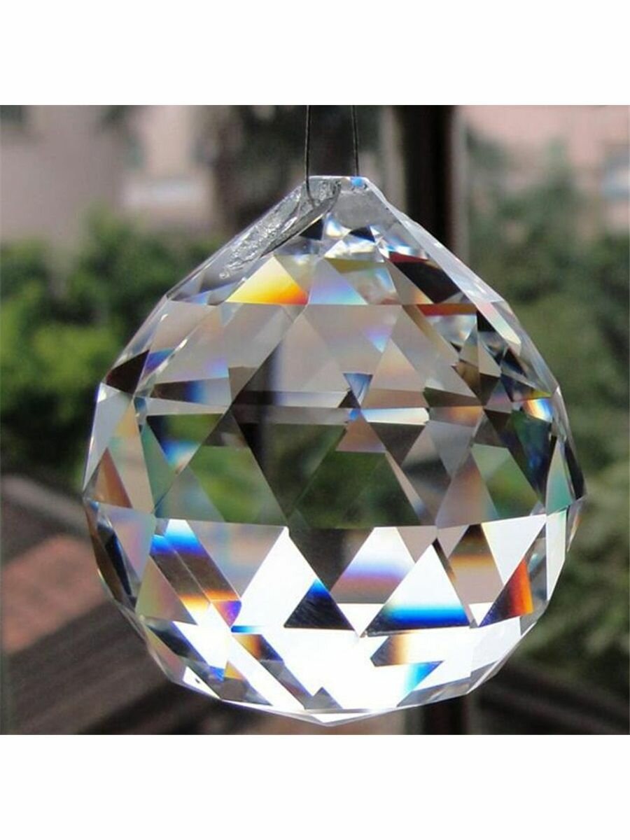 Новый 50мм фэн-шуй подвесной хрустальный шар призмы подвеска Suncatcher