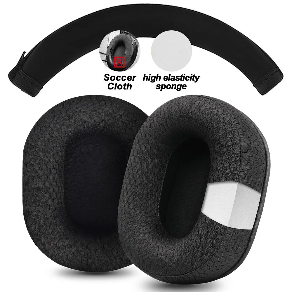 Амбушюры для наушников HyperX Cloud Alpha, II, III, Stinger, Silver, Core, X, S, Pro C Black Combo