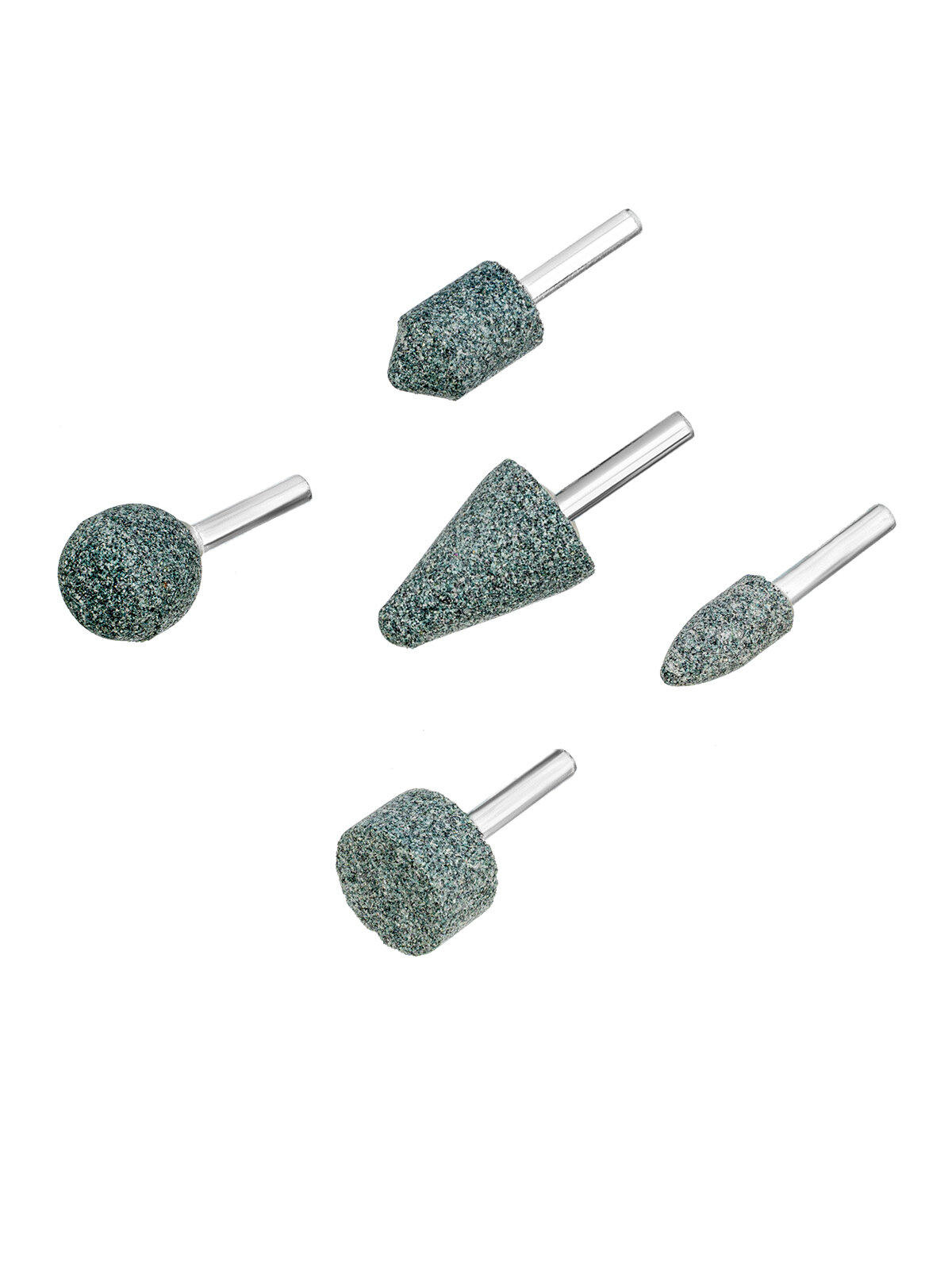 Набор шарошек абразивных для дрели (ПШМ) Denzel 63С, 5 шт 76027