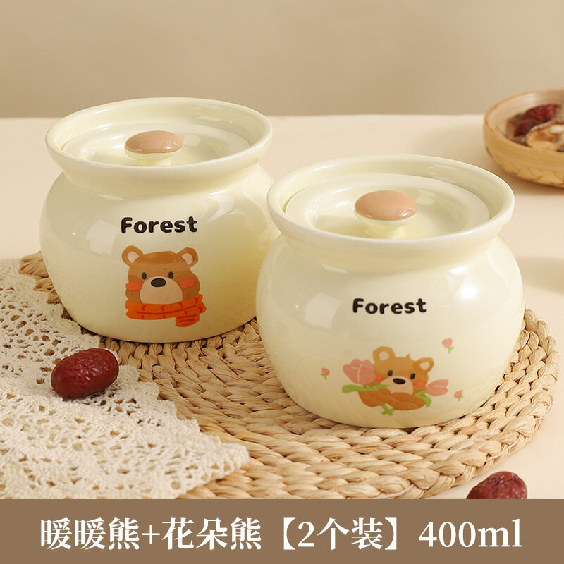 ⭐Оптовая керамическая кастрюля с тонкой ручкой для приготовления яиц на пару, универсальная домашняя кастрюля для птичьих гнезд, пищевая глиняная кастрюля для супа, маленькая кастрюля для тушения, тарелка для тушения⭐