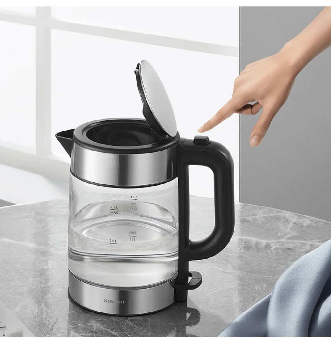Электрочайник Xiaomi Electric Glass Kettle, черный, 1.7л, стекло/металл/пластик