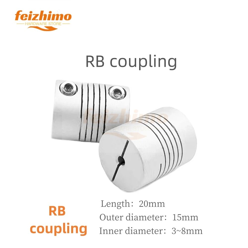 RB Зажимная муфта из алюминиевого сплава 15 мм 4mmx4mm