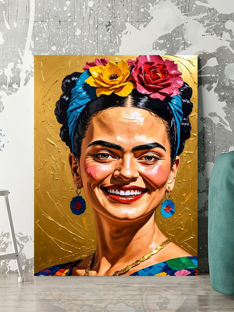 Картина интерьерная на стену - "Фрида Кало, поп арт", 50х70 см.