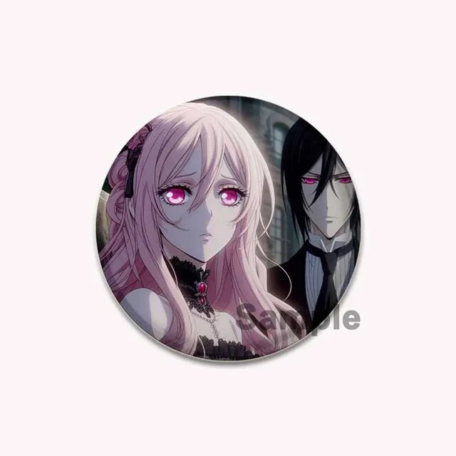 32/44/58 мм аниме значки черного Батлера броши для шляпы заколки на лацкан мягкая пуговица булавка украшение подарки