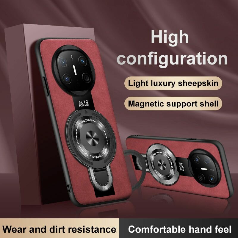 Чехол на Huawei Mate X6(Хуавей Мате X6) Роскошная кожа противоударный с защитой камеры