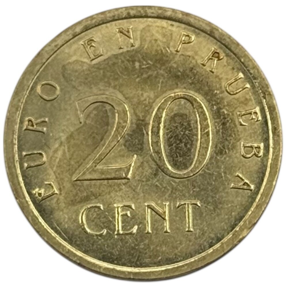 Испания, Чурриана 20 евроцентов 1998 г. Prueba (Проба)