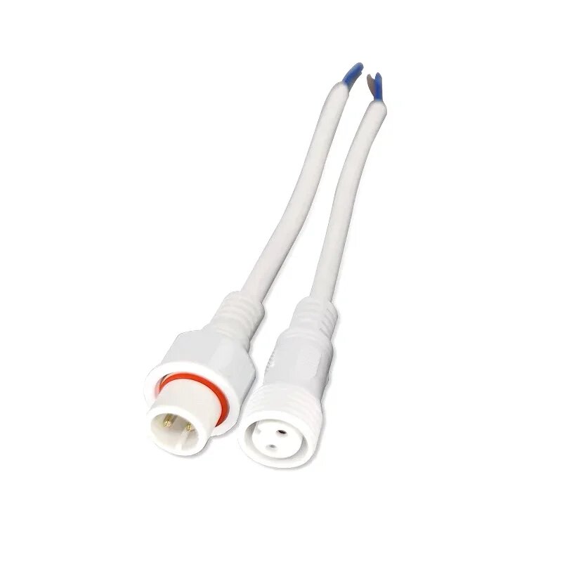 IP68 2 3 4 5 6 7 8-контактный разъем Провод питания светодиода 0,3/2,5 Квадратный наружный пылезащитный разъем «папа-мама» для светодиодного освещения 2 С, 1.5 square, White