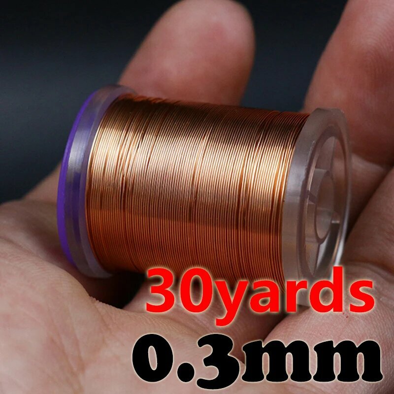 Проволока для мушек brassie copper 0.3mm, 30 ярдов