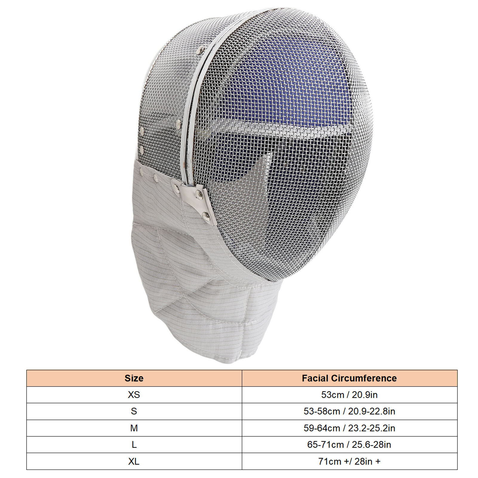 Шлем для фехтования, стальная сетка, водонепроницаемая подкладка, защита для лица, меч, защита для соревнований, спортивных мероприятий XS