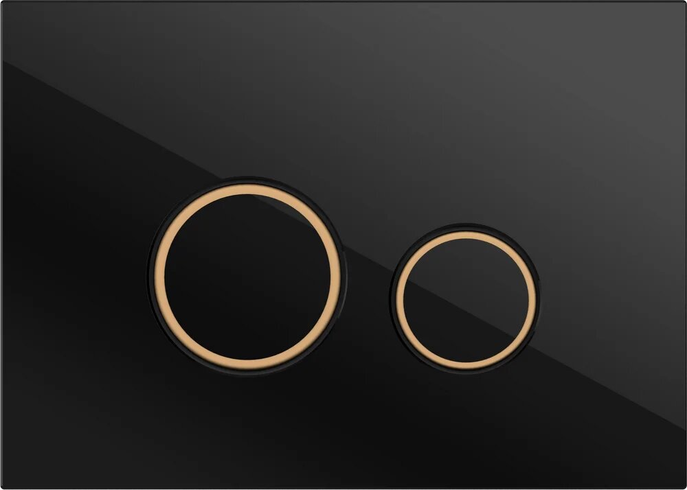 Кнопка смыва для унитаза Cersanit Twins 63534 черная, матовая, кнопка для инсталляции, двойной смыв