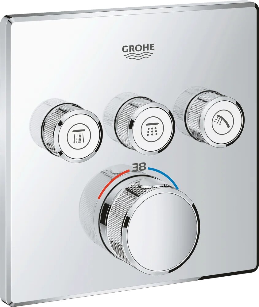 Термостатический смеситель встраиваемый Grohe Grohtherm SmartControl 29126000 для душа, хром