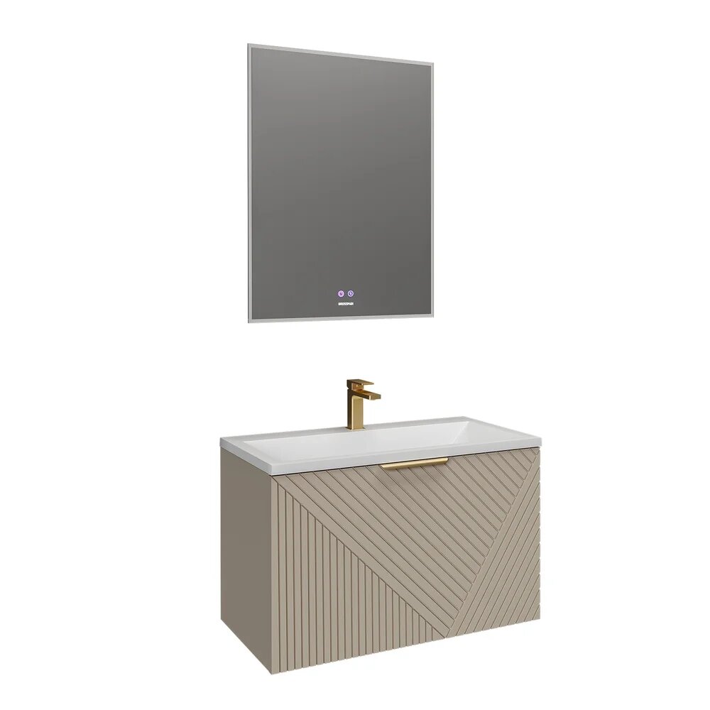 Мебель для ванной комнаты Grossman Блисс 100 матовая бежевая