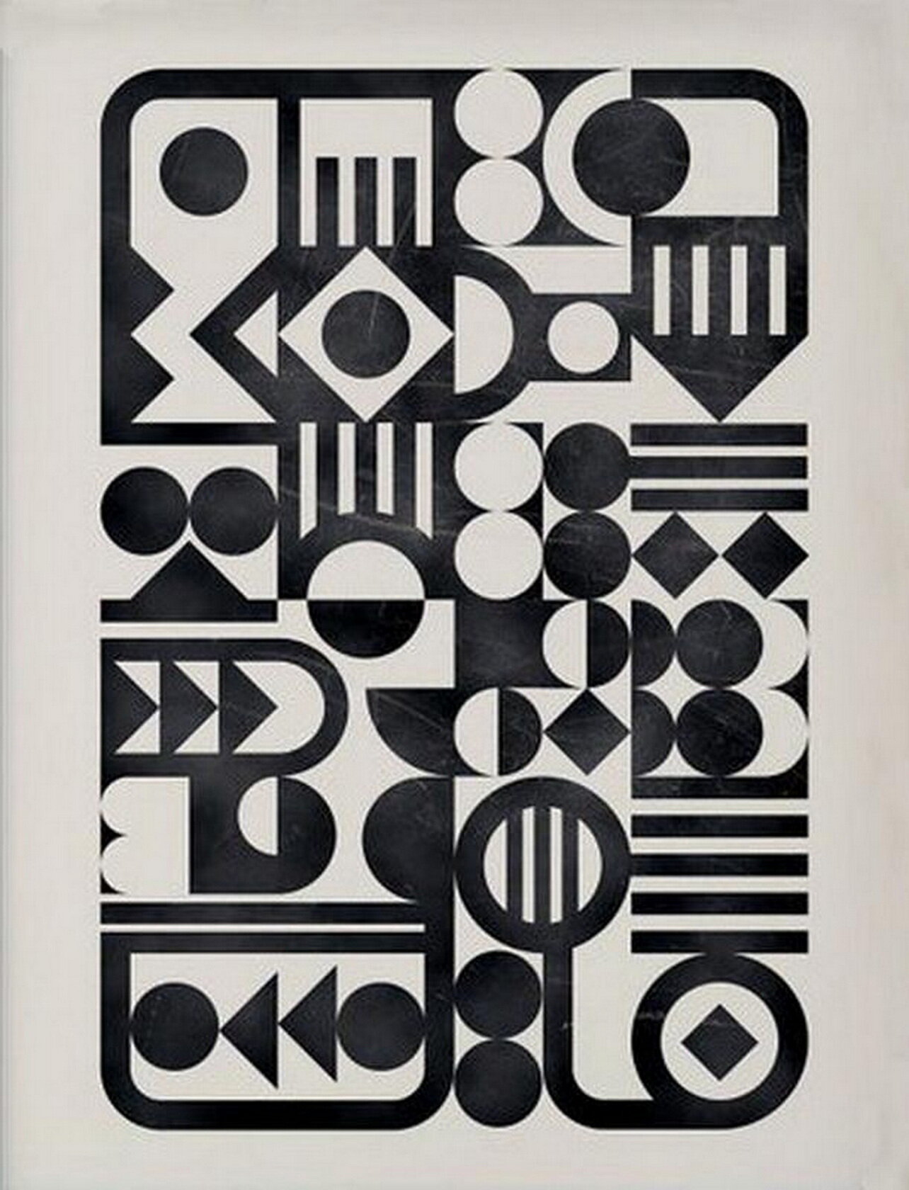 Плакат, постер баухаус (Bauhaus) на бумаге, размер 21х30см