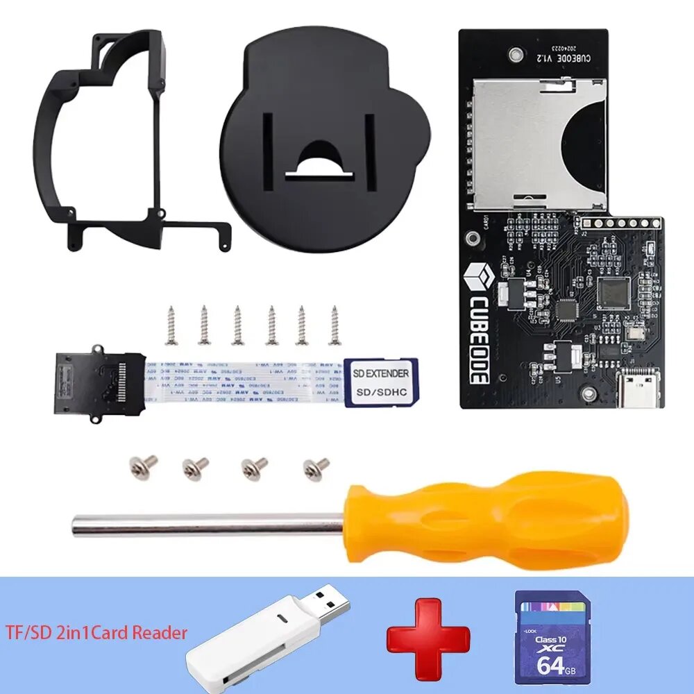 Эмулятор оптического привода CUBEODE V1.2 для Nintendo GameCube 64gb SD Card Set