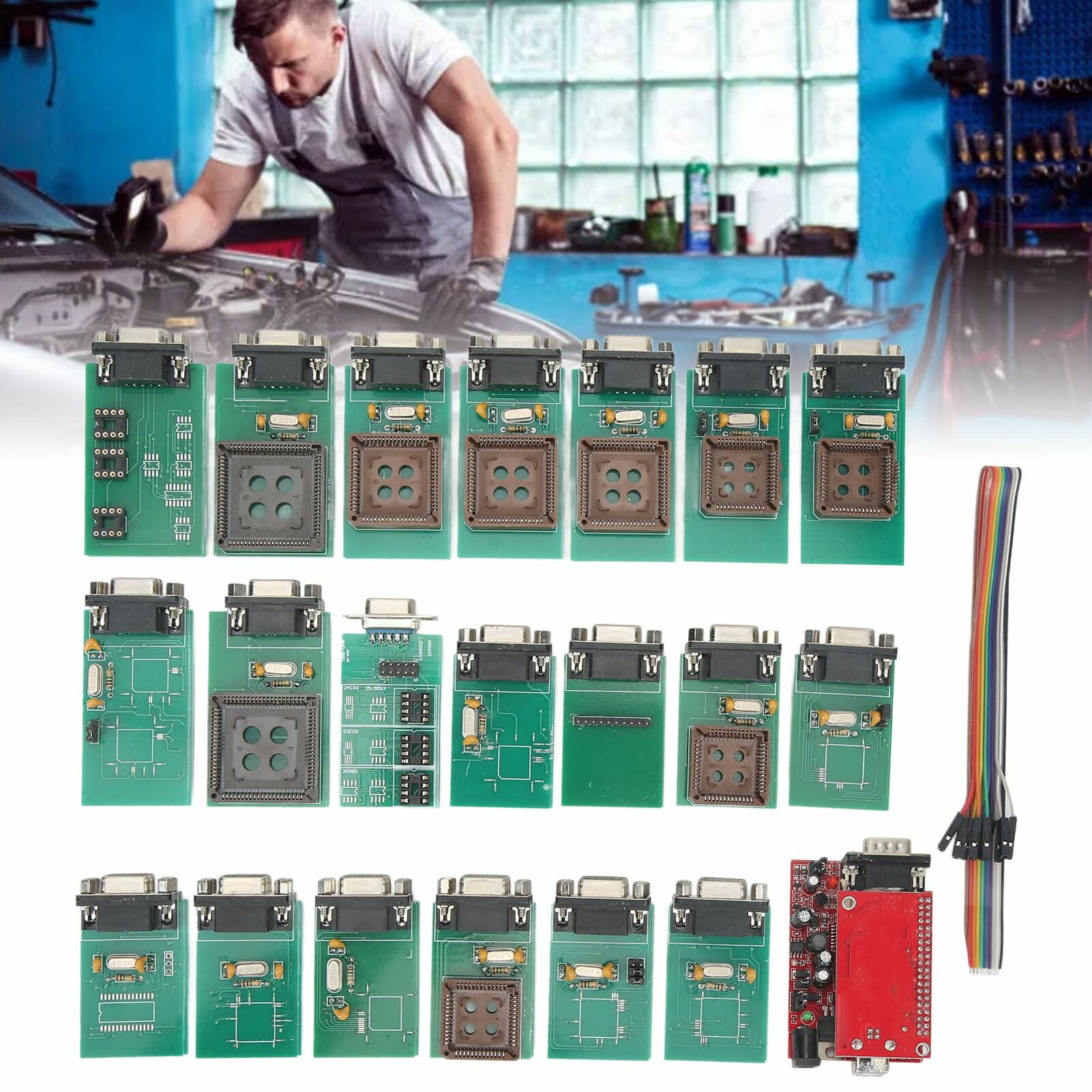 USB-программатор ECU с адаптерами EEPROM