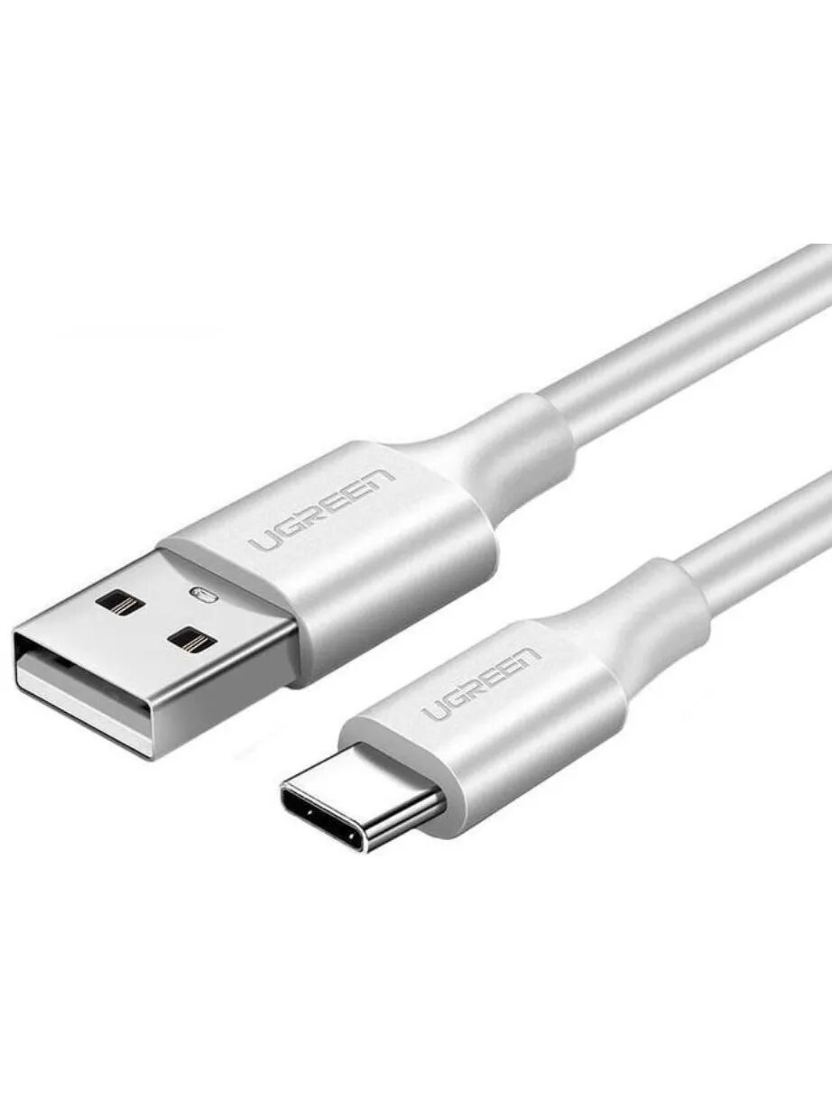 Кабель интерфейсный UGreen US287-60120, USB A - USB C, белый, 0,5 м