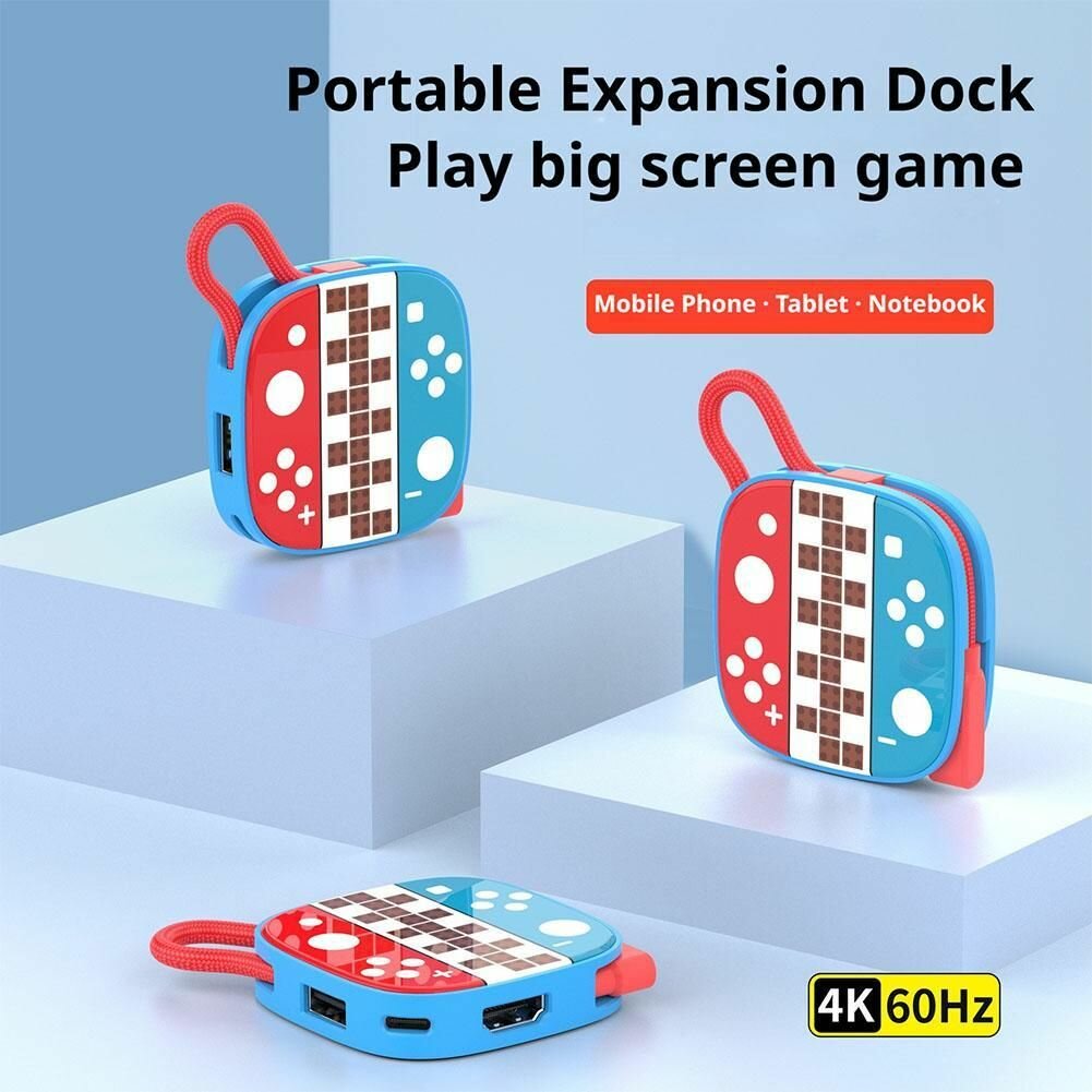 Док-станция Type-C для Nintendo Switch с HDMI 4K 60Hz, переходник для подключения к телевизору