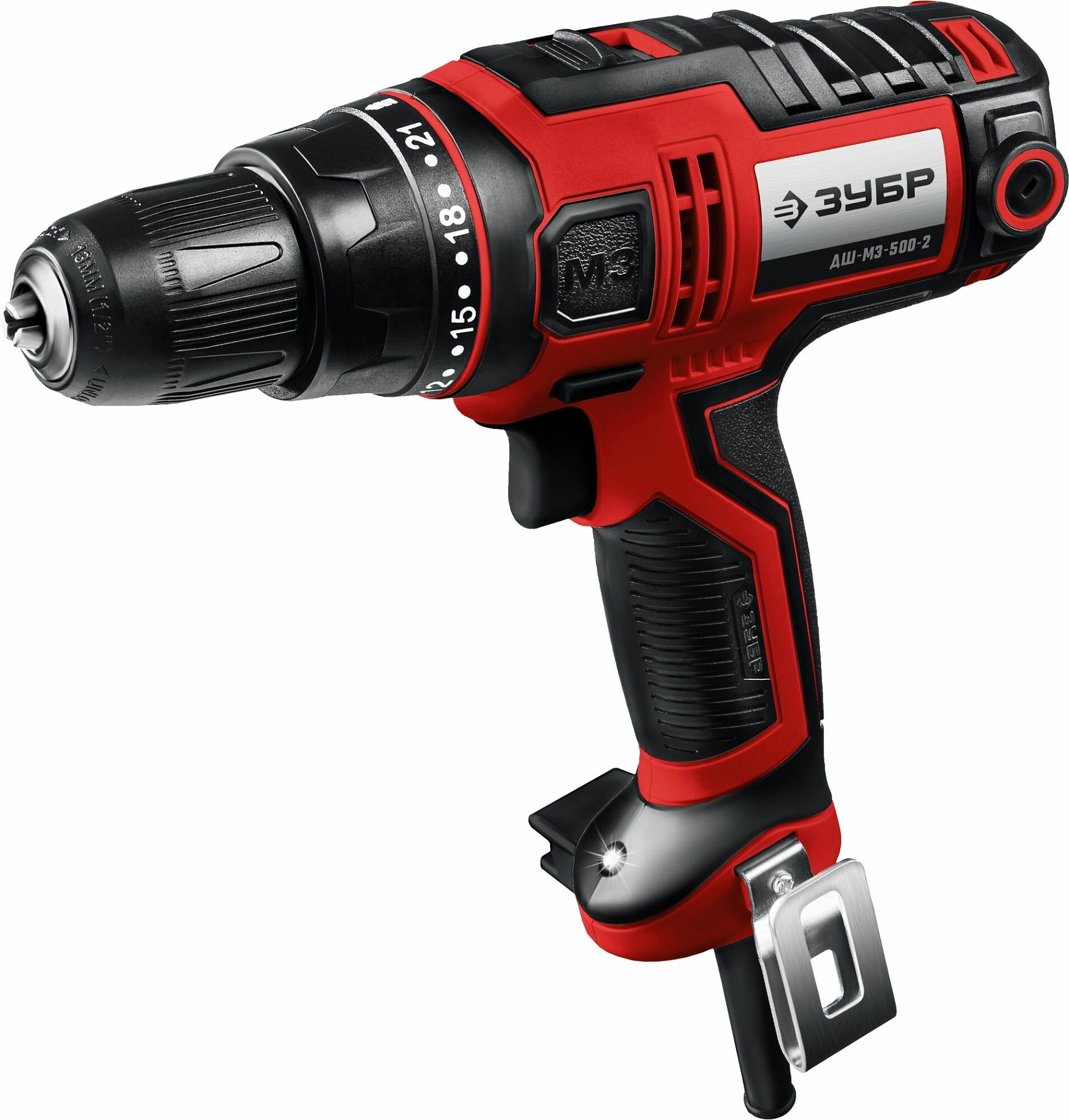 Сетевая дрель-шуруповерт ЗУБР 500 Вт, 45 Н м ДШ-М3-500-2