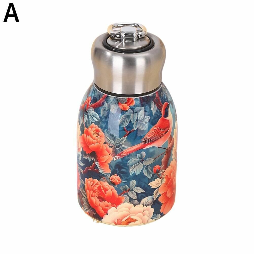 Изотермическая бутылка 300 мл, сохраняет тепло и холод, стильный дизайн, для путешествий, офиса