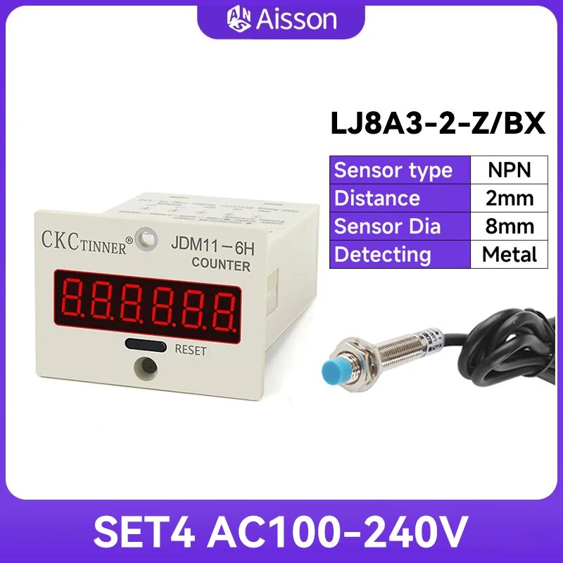 Счетчик электронный JDM11-6H CKCTINNER SET4 AC100-240V