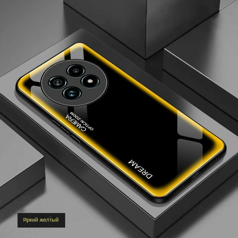 Подходит для Realme 13 Pro 5G / 13 Pro+ 5G ( Реалми 13 Про 5Г / 13 Про Плюс 5 Джи ), чехол для мобильного телефона из стеклянного материала, защитный чехол, + подарок (защитное стекло)