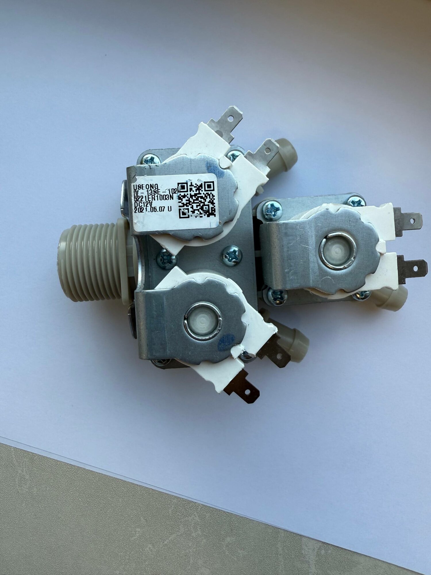 Клапан стиральной машины LG 5221ER1003P, 5221ER1003N 3wx180 12v