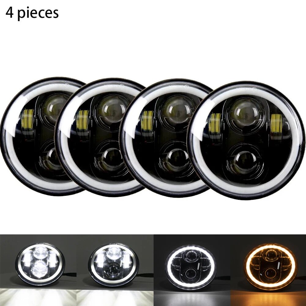 4 шт. 5-3/4 5,75 "светодиодные фары с указателями поворота ДХО для BMW 325i 528i 535i 735i E30