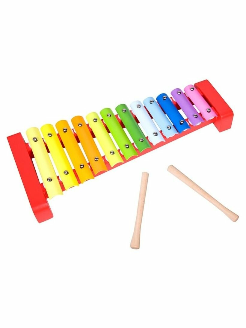 CLASSIC WORLD Металлофон деревянный Музыкальная радуга для детей от 1,5 лет