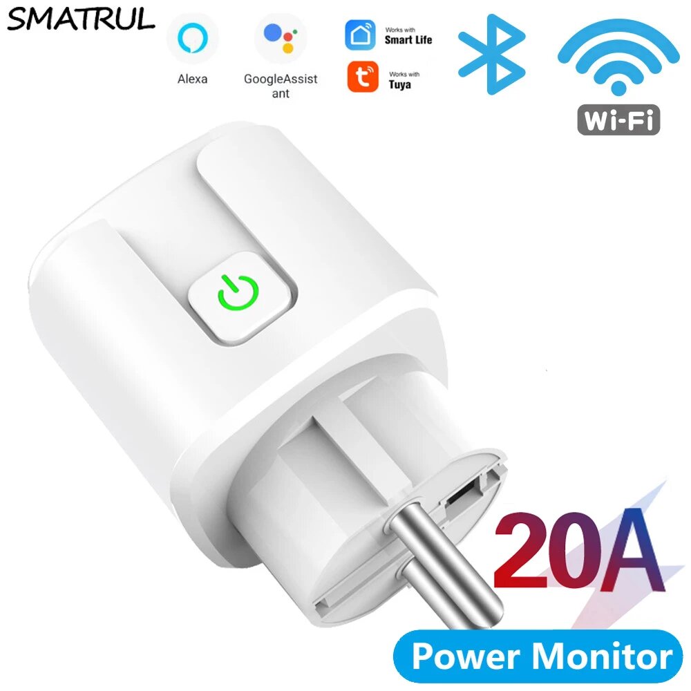 SMATRUL 20A Wi-Fi умная розетка 220В 20A-1pc