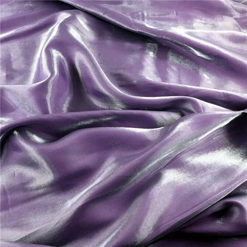 Градиентная светоотражающая ткань по метрам для платья-рубашки, подарочная коробка, упаковка, фон для шитья, ткань для рукоделия, мягкая, тонкая, гладкая, синяя Grape purple