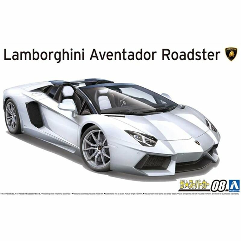 Сборная модель Машинка Aoshima-05866 1/24 Lamborghini Aventador LP700-4 Roadster car model kit