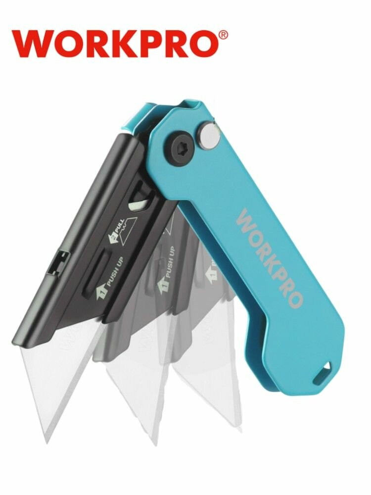 WORKPRO EDC складной нож для повседневного ношения синий