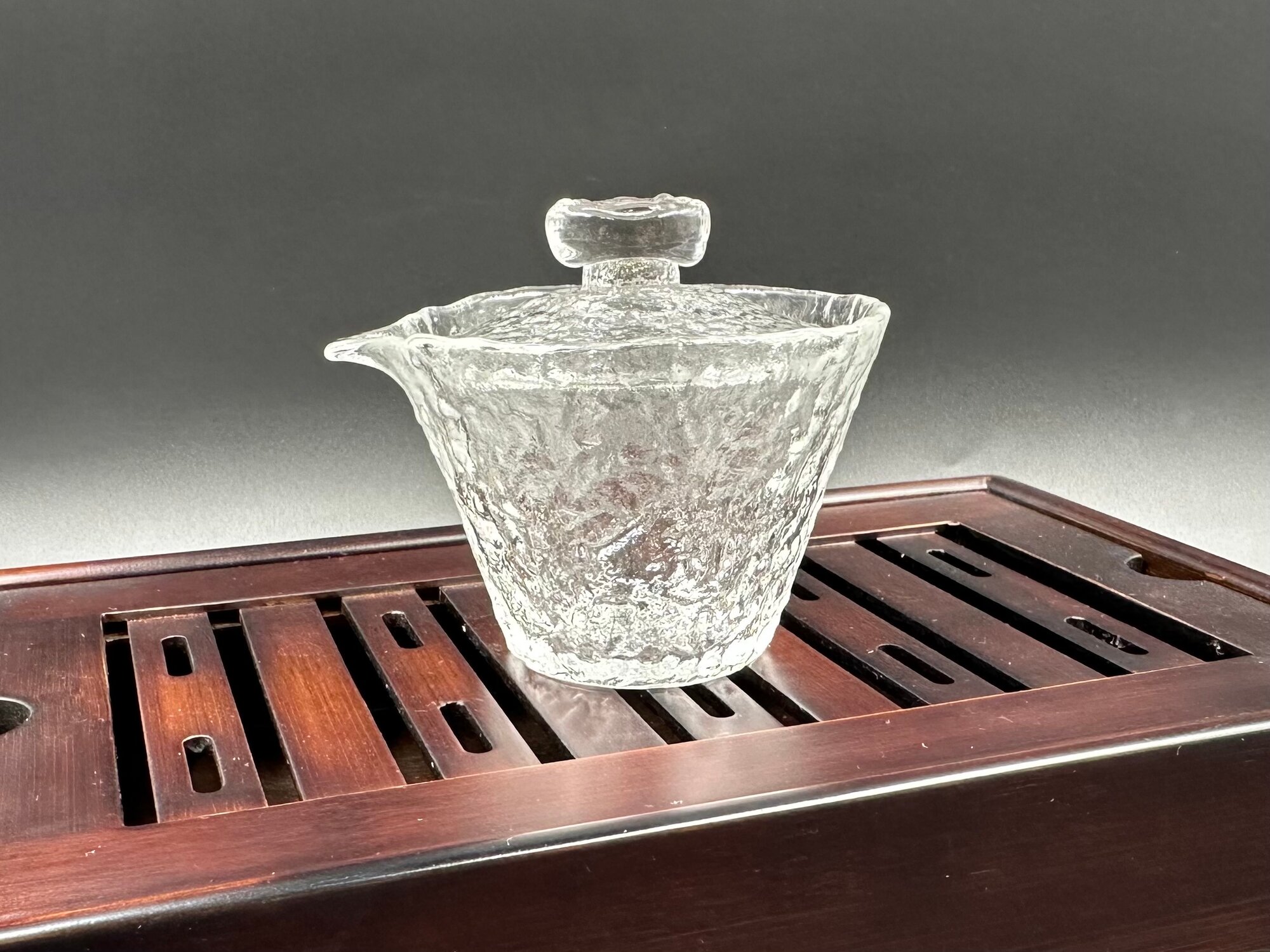 Гайвань стеклянная "Утренняя роса", стекло с текстурой, 150мл.