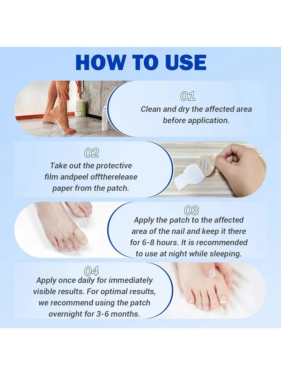 Антисептические пластыри для ногтей, долговечные, дышащие, п