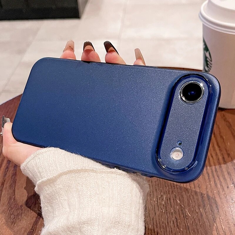 Ультратонкий мягкий силиконовый чехол 0,45 мм для iPhone Air Айфон 16 Про Макс, Синий, Темно-синий